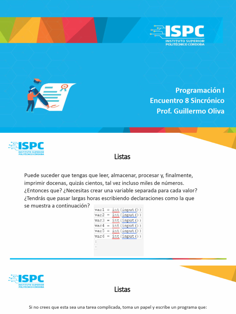 Encuentro8 Sincronico | Descargar gratis PDF | Variable (informática) | Python (lenguaje de ...