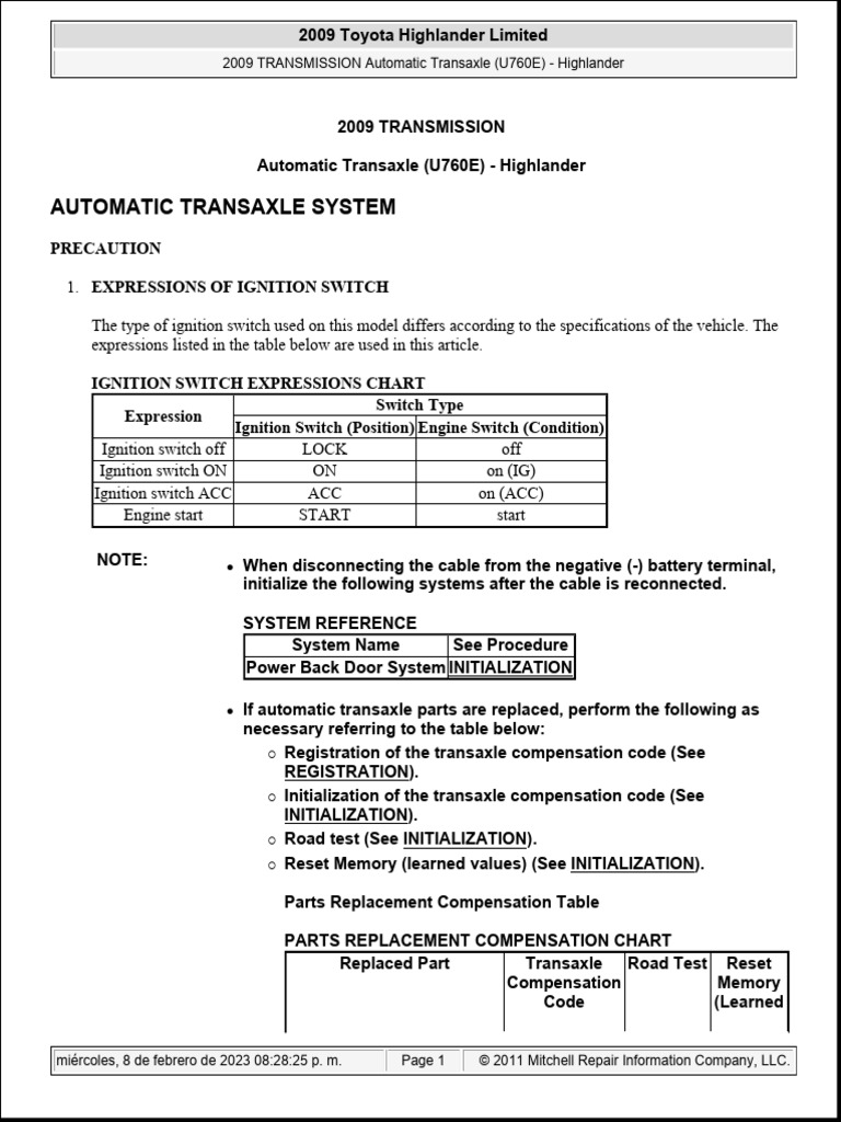 U760E | PDF | Automatic Transmission | Vehicle Technology