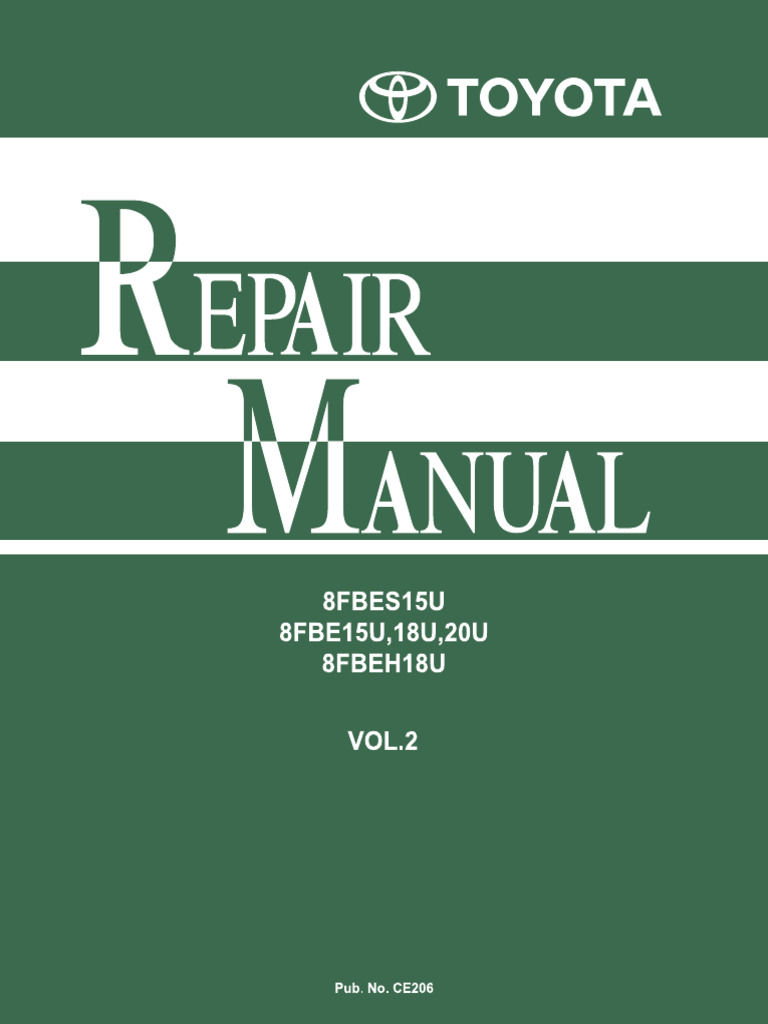8fbes15u, 8fbe (H) U15-20u Repair Manual Ce206 Vol. 2 | PDF ...