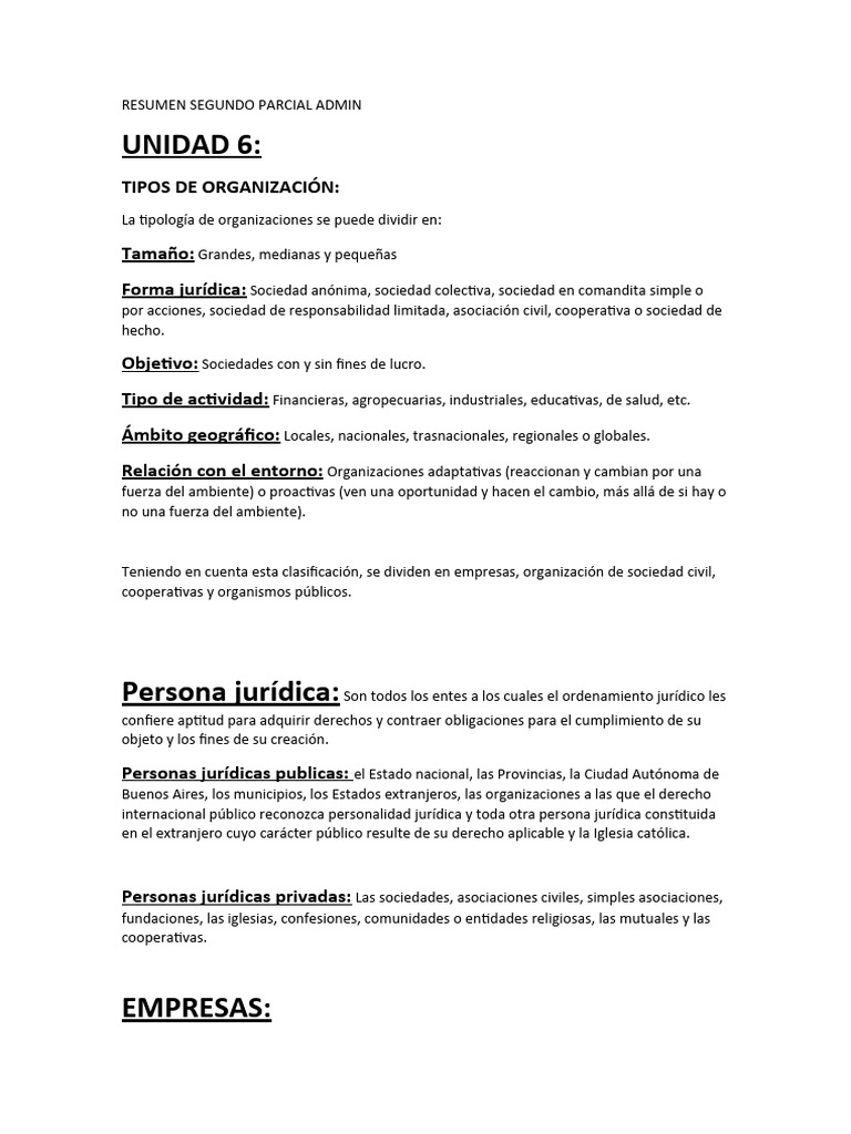 Resumen Segundo Parcial Admin | PDF | Sociedad | Organización no gubernamental