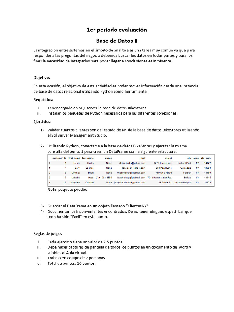 M2 - Evaluacion - SQL, Python - Jean Estévez 2022-1600 | PDF | Servidor SQL de Microsoft | Bases ...