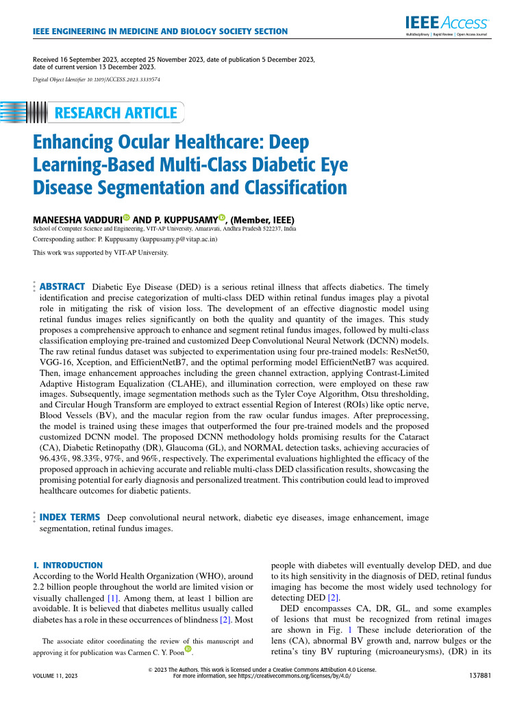 Enhancing Ocular Healthcare Deep Learning-Based Multi-Class Diabetic ... Enhancing Ocular Healthcare Deep Learning-Based Multi-Class Diabetic ...