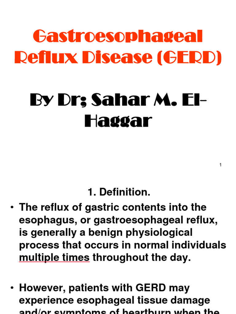 1 Gerd | PDF | Gastroesophageal Reflux Disease | Heartburn