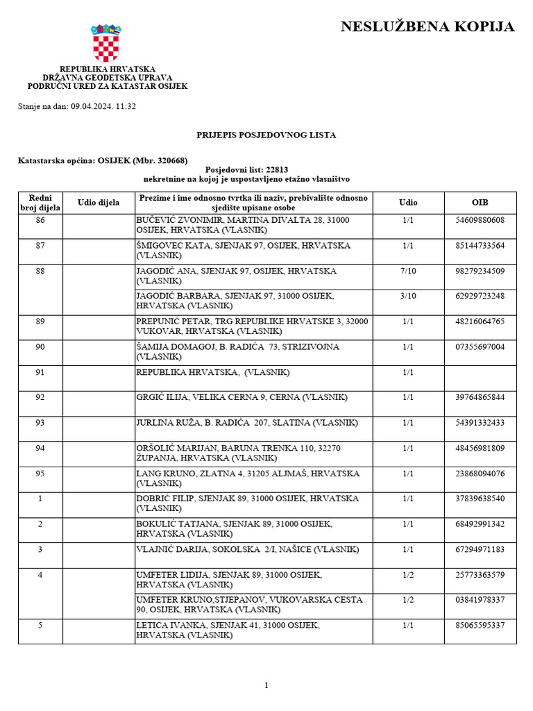 PL 22813 Osijek | PDF