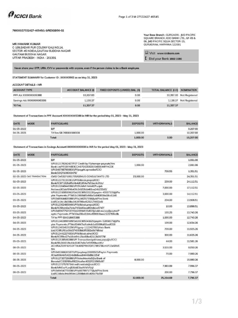 BankStatement 01 | PDF