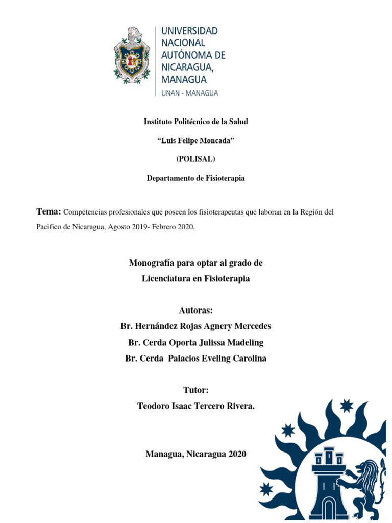 Tema:: Instituto Politécnico de La Salud "Luis Felipe Moncada" (Polisal ...
