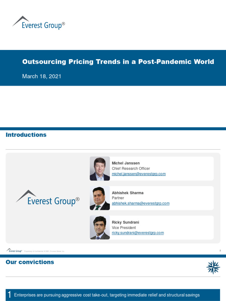 Everest Group - Webinar Deck - 5 Outsourcing Pricing Trends in A Post-Pandemic World | PDF ...