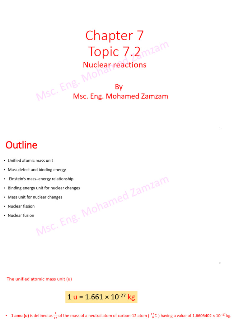 Understanding Nuclear Reactions and Binding Energy | PDF | Atomic ...