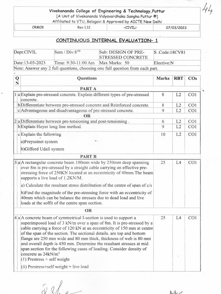 Ia1-8cv-Design of Prestressed Concrete | PDF | Science & Mathematics