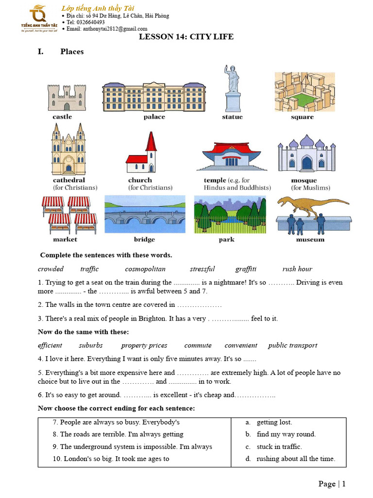 Lesson 14 - City Life (1) | PDF