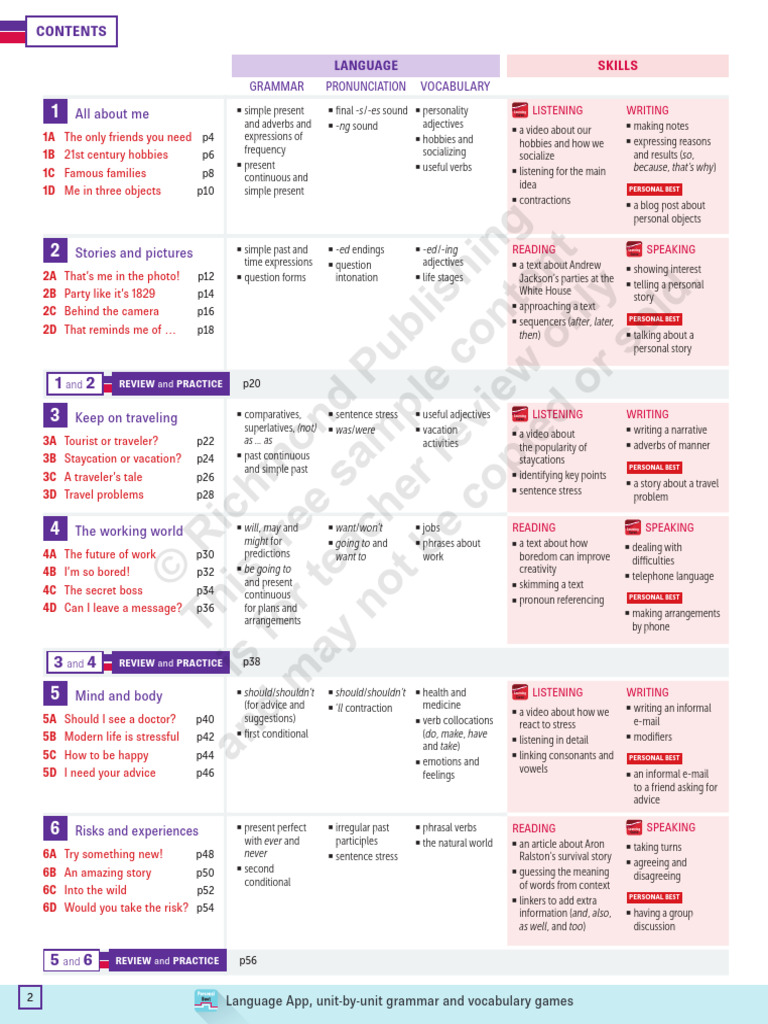 Personal Best B1 Students Book SS | PDF | Verb | Vocabulary