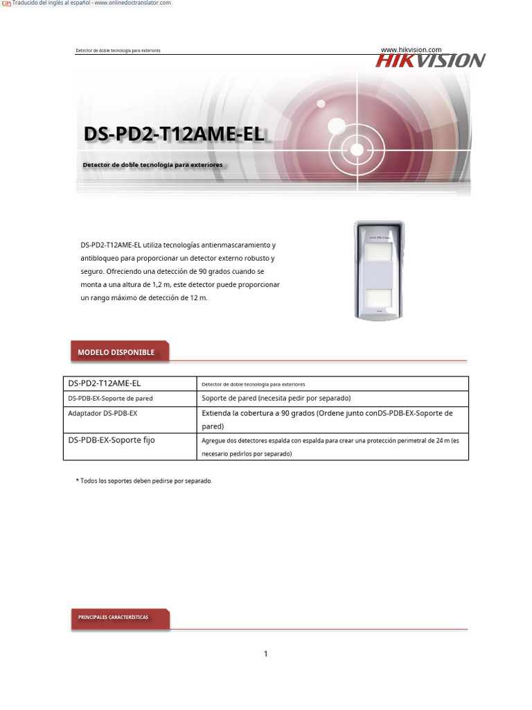 DS PD2 T12AME EL Ficha Tecnica Espanol | PDF