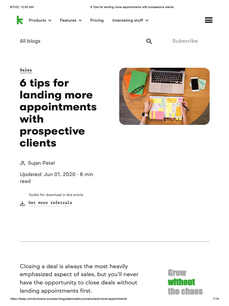 6 Tips For Landing More Appointments With Prospective Clients ...