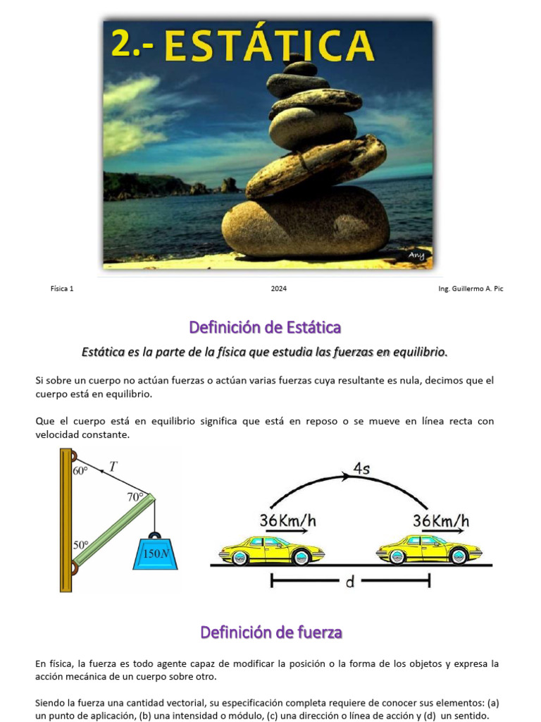 Introducción a la Estática y Fuerzas | PDF | Fuerza | Fricción