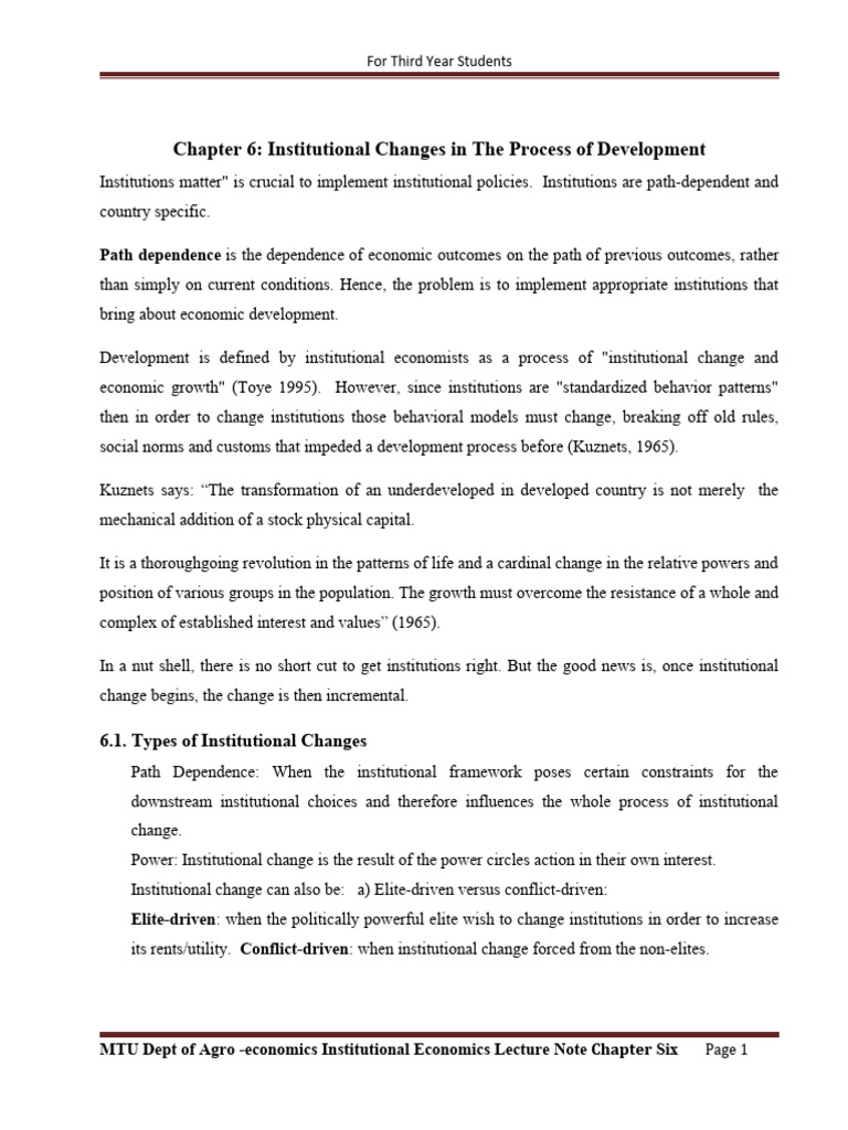 Chapter Six | Download Free PDF | Institution | Neoclassical Economics