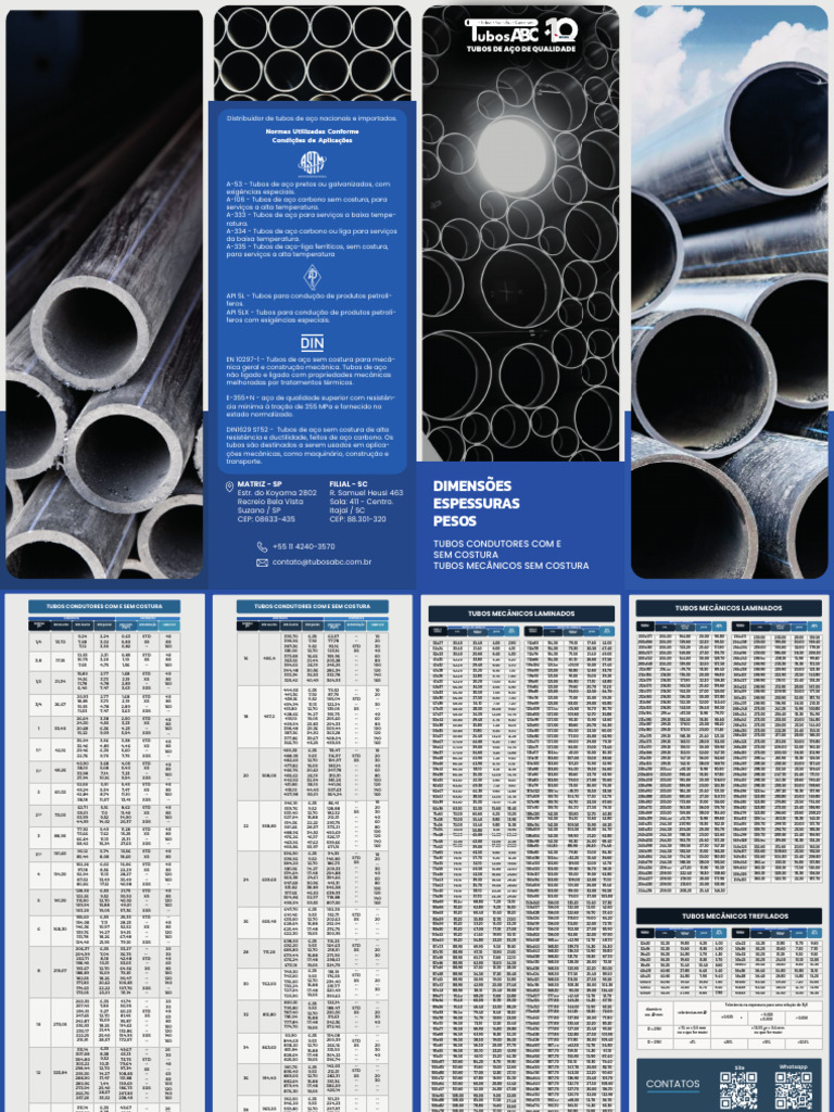 Catalogo Tubos ABC | PDF | Aço | Materiais de construção