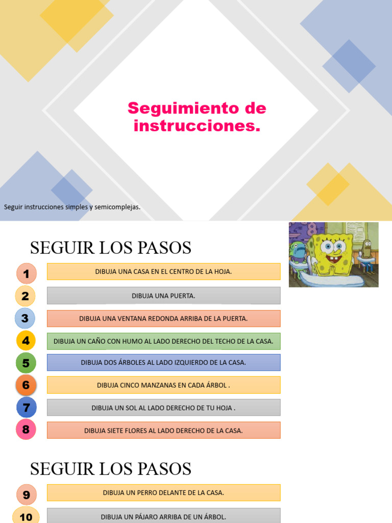 Seguimiento de Instrucciones | PDF