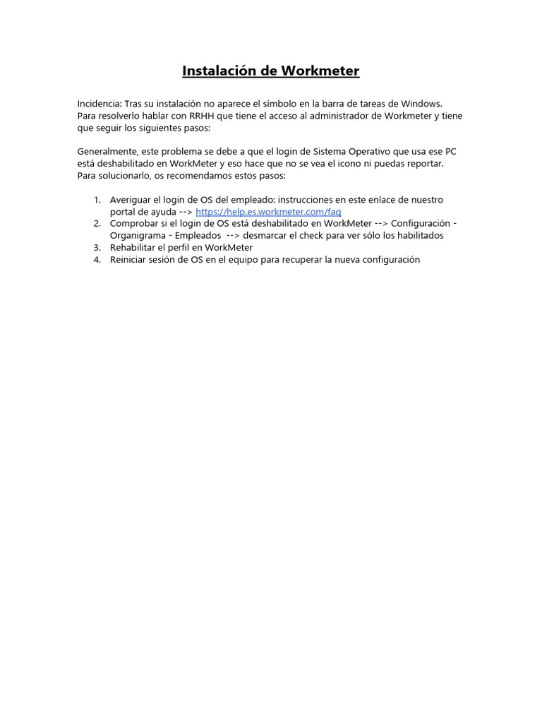 Incidencia 8 - Alta Workmeter | PDF | Informática