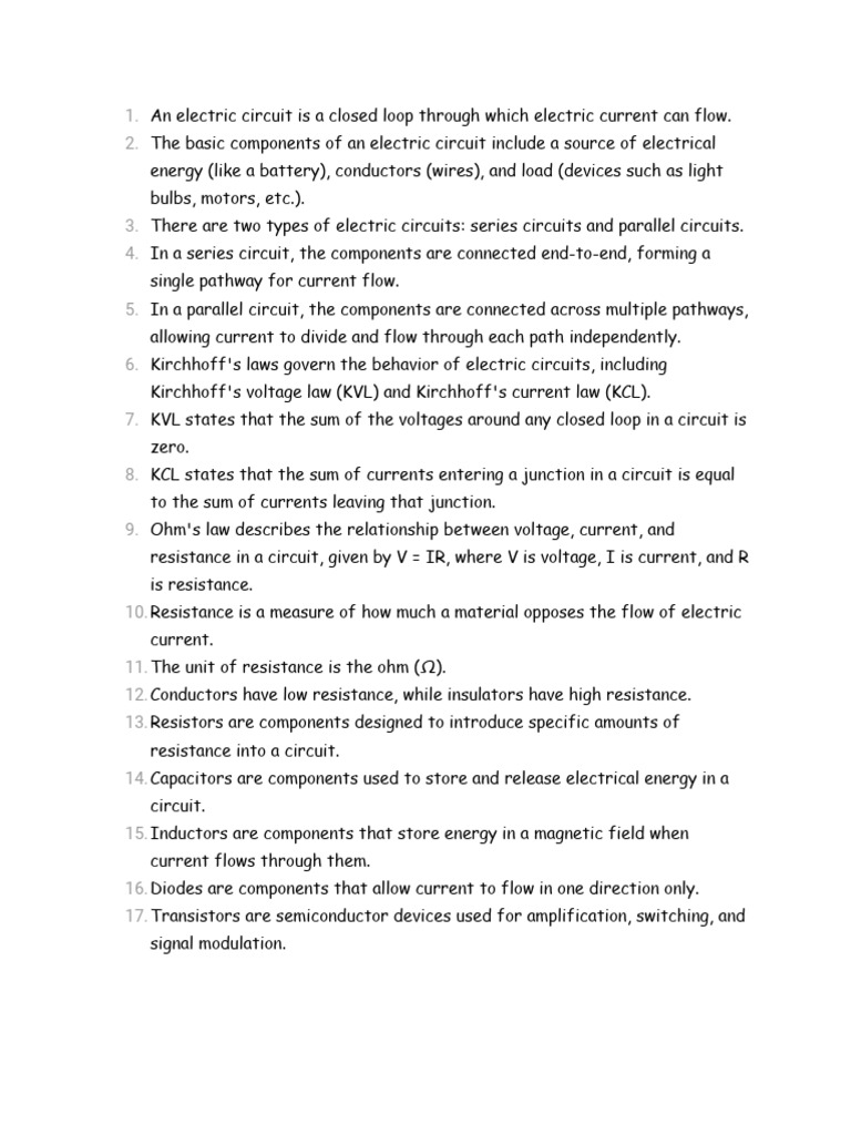 Electric Circuits | PDF | Series And Parallel Circuits | Electrical ...