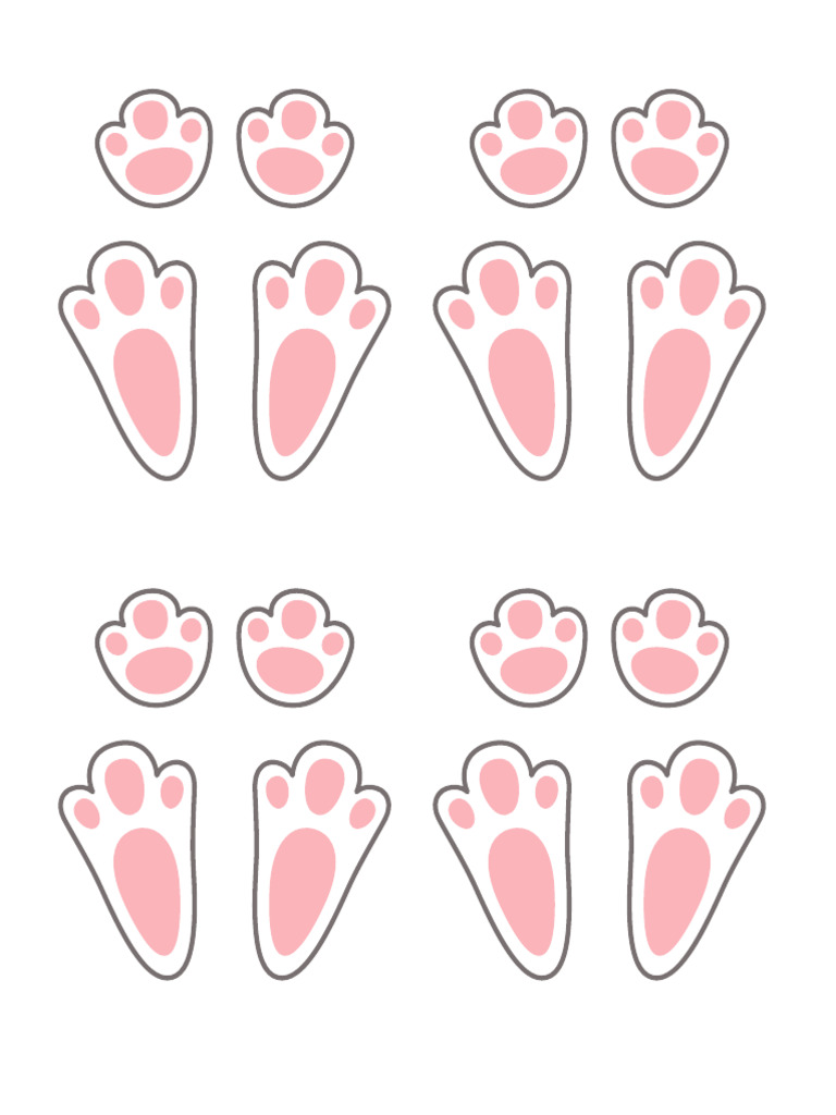 Printable Easter Bunny Feet 4 | PDF