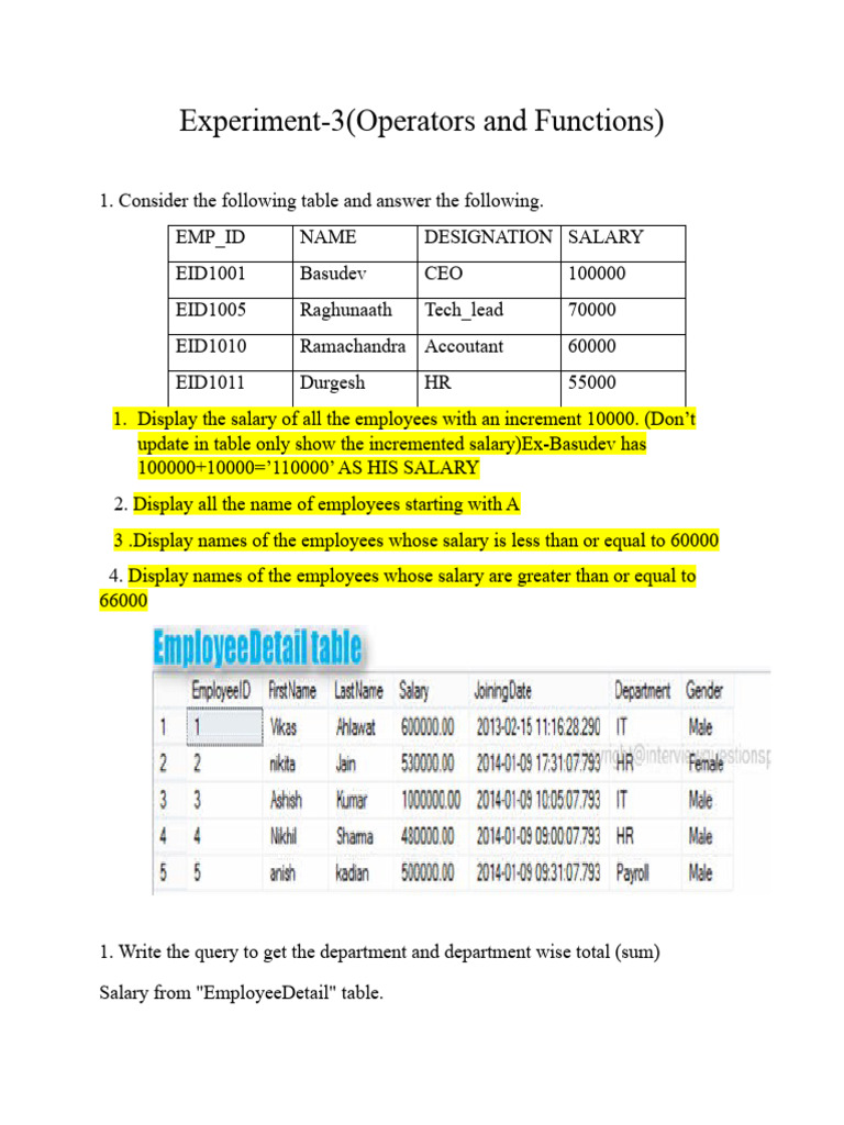Experiment 3 | PDF | Data Management Software | Data Management