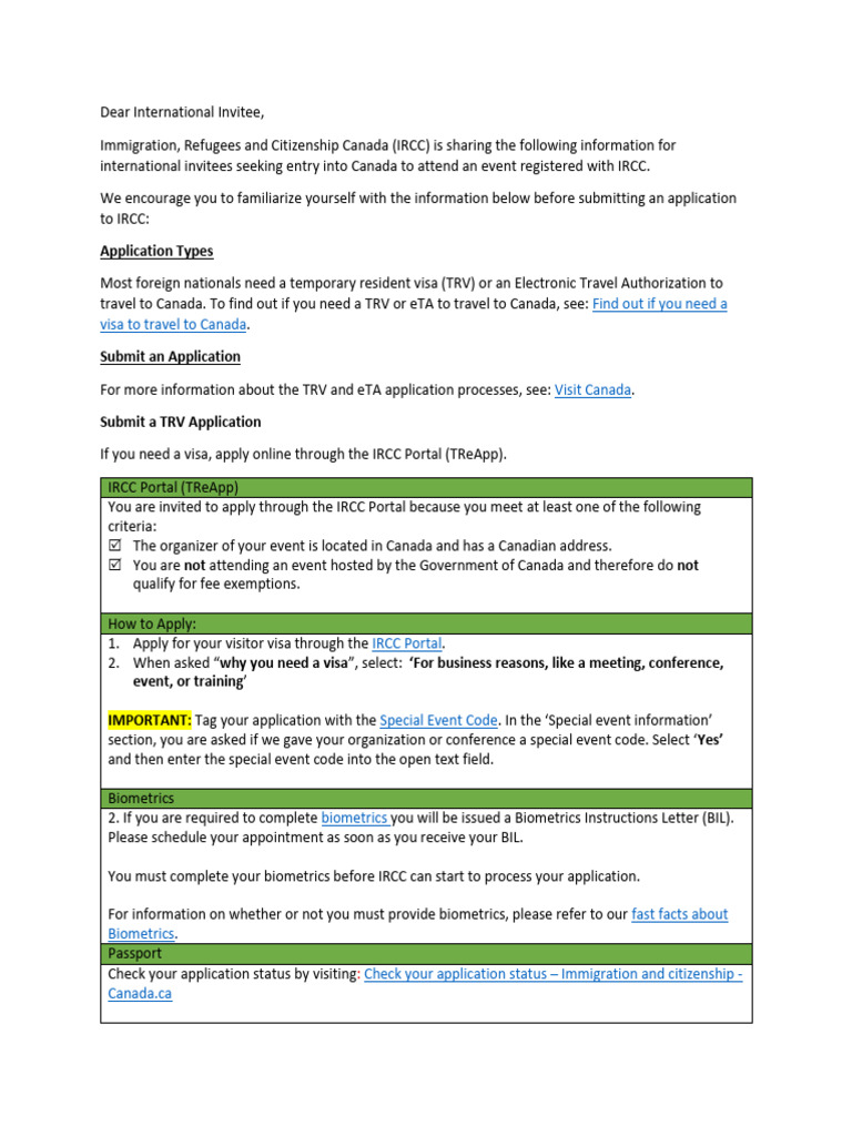 Info Letter - IRCC Portal (TReApp) English and French | PDF | Cultural ...