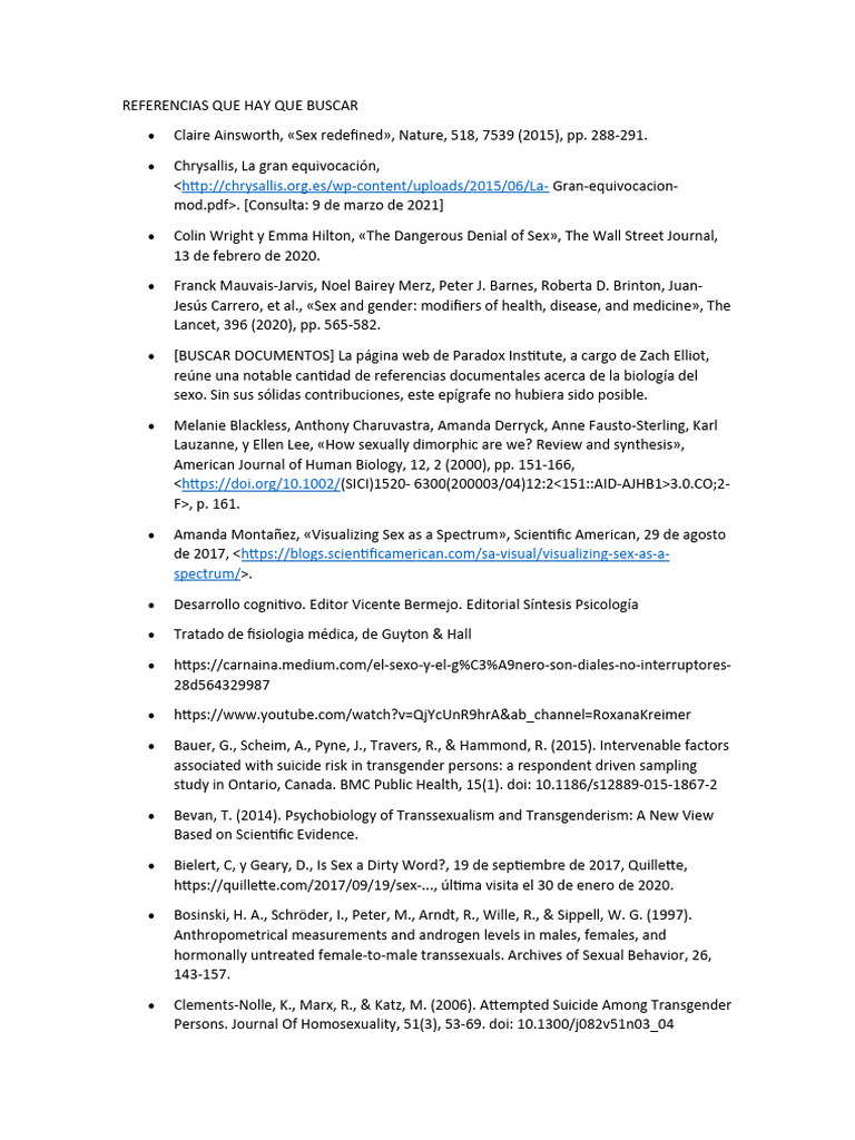 Referencias Sexo - Genero | Download Free PDF | Transgender | LGBTQIA+ Studies