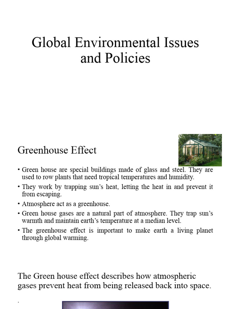 Global Environmental Issues Overview | PDF | United Nations Framework ...
