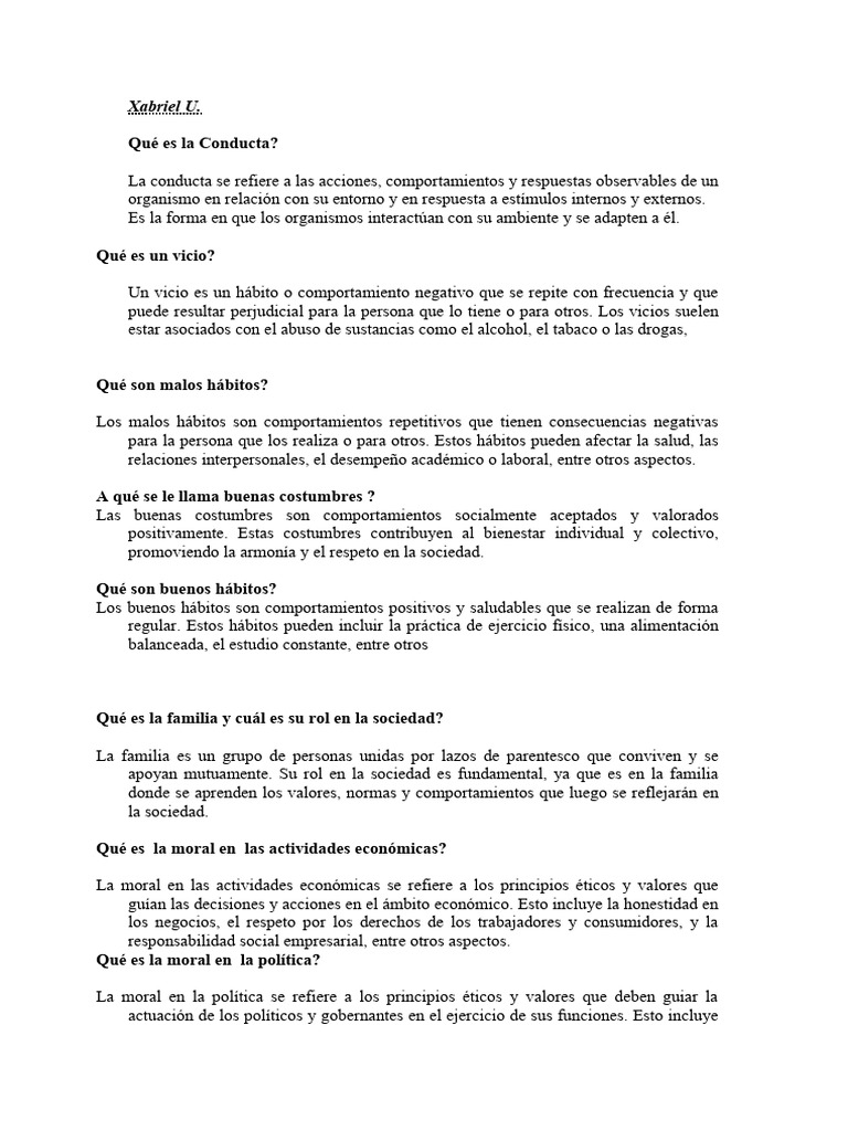 tarea de etica | PDF | Comportamiento | Moralidad