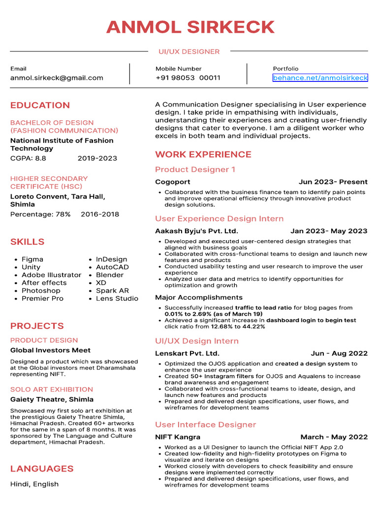 User Experience Designer Portfolio | PDF | Cyberspace | Information Science
