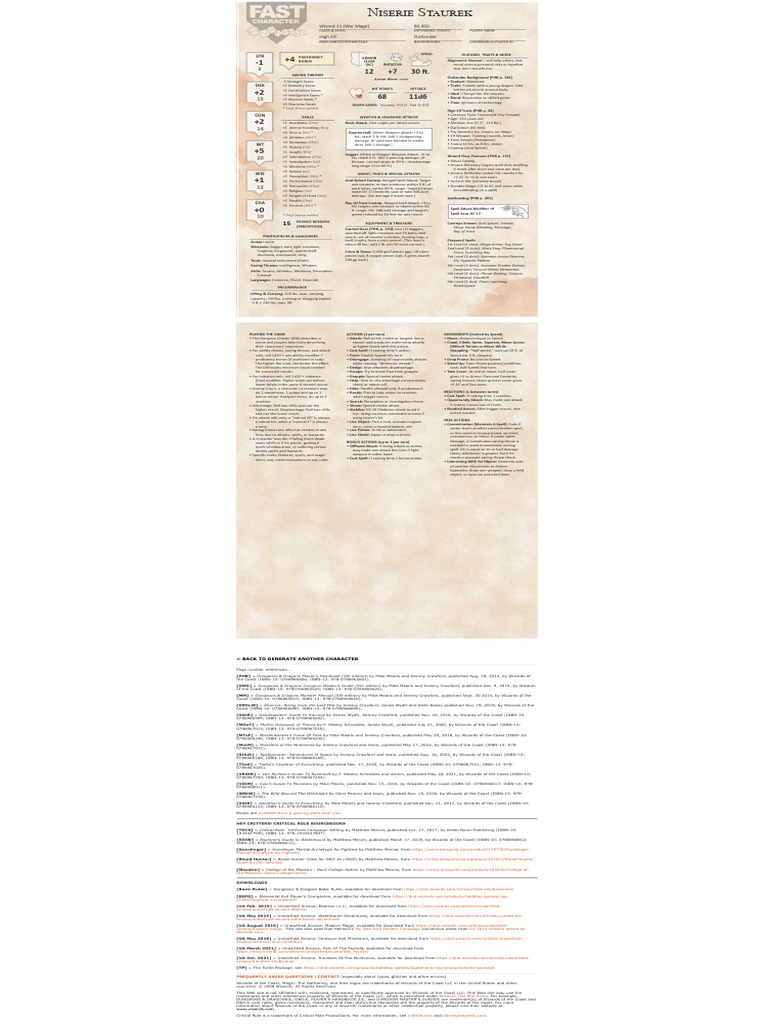 High Elf War Mage Character Sheet | PDF | Dungeons & Dragons | Wizards ...