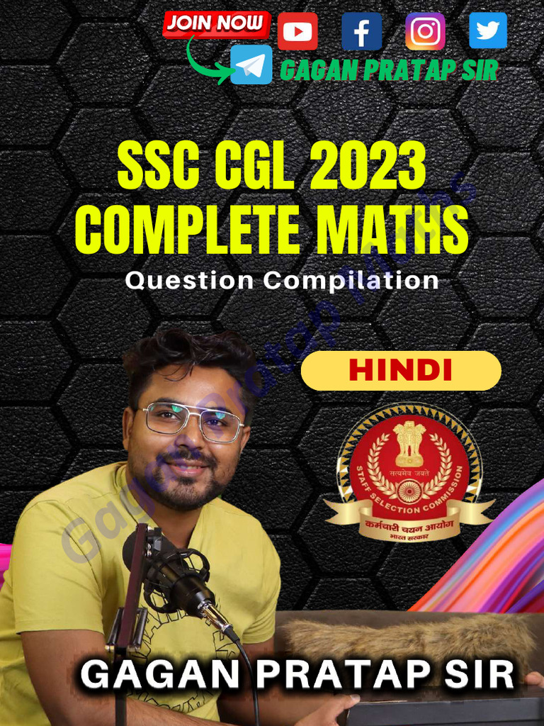 SSC CGL 2023 Complete Maths Compilation (Hindi) | PDF