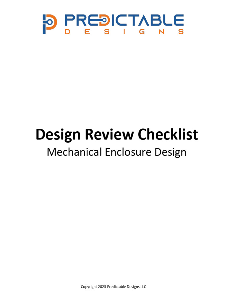 enclosure-design-review-checklist | PDF | Sheet Metal | 3 D Printing