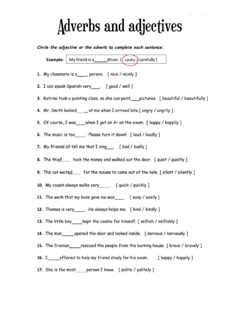 Adverbs and Adjectives | PDF