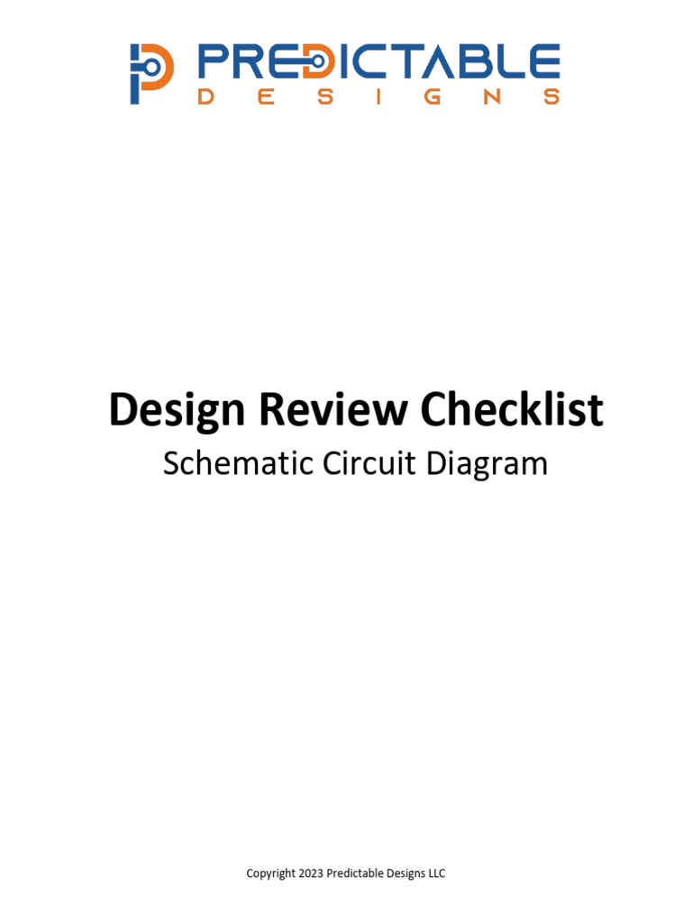 Schematic Design Review Checklist | PDF | Printed Circuit Board | Capacitor Schematic Design Review Checklist | PDF | Printed Circuit Board | Capacitor