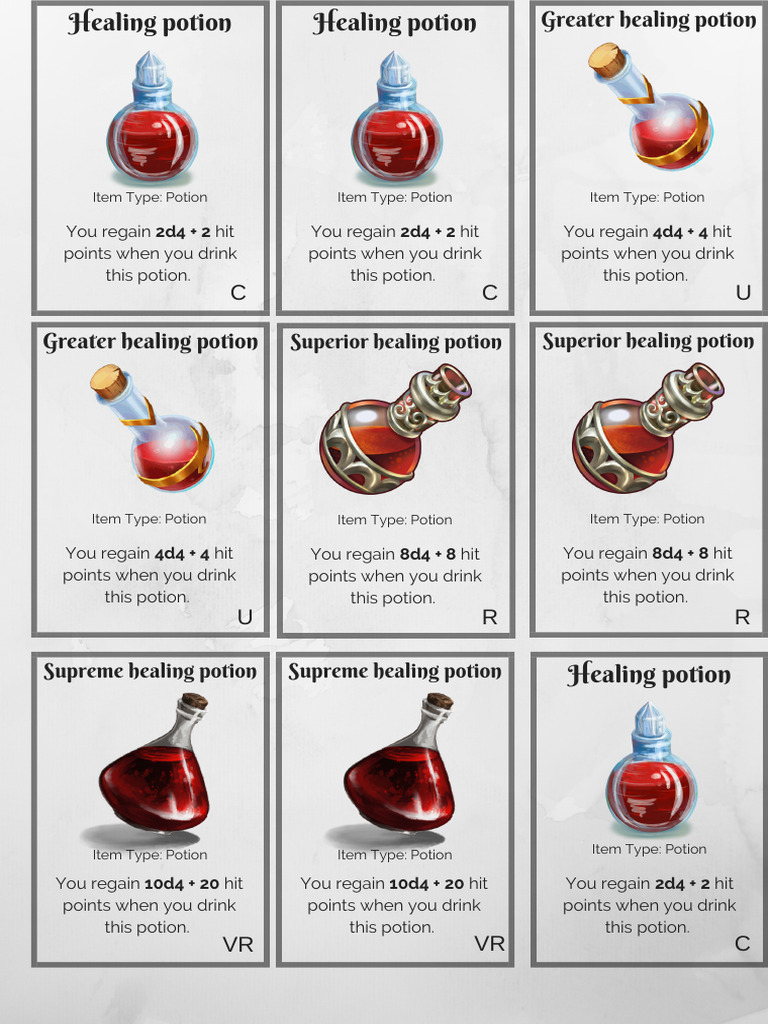 Healing Potion | PDF