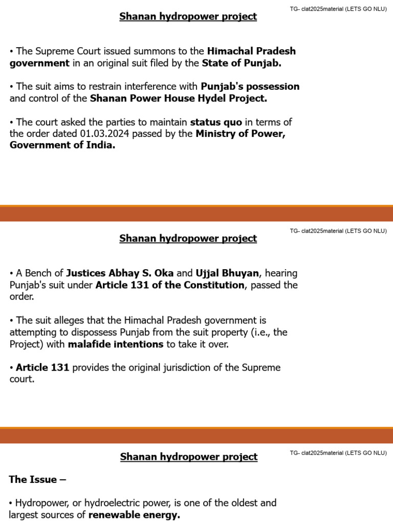 Shanan Hydropower Project Legal Dispute | PDF | Business | Science ...