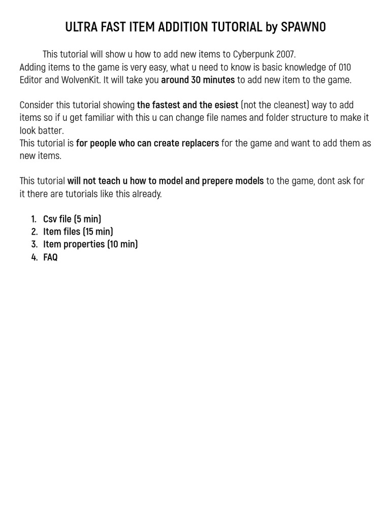 Cyberpunk 2077 Modding Guide | PDF | Computer File | Icon (Computing)