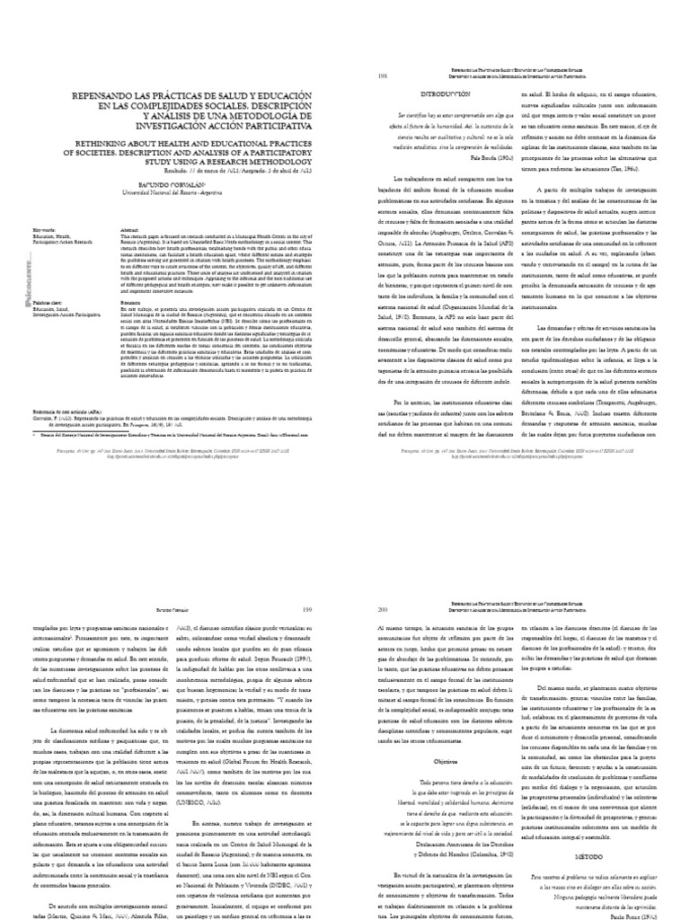 Corvalan Metodologia | PDF | Investigación de acción participativa | Hermenéutica