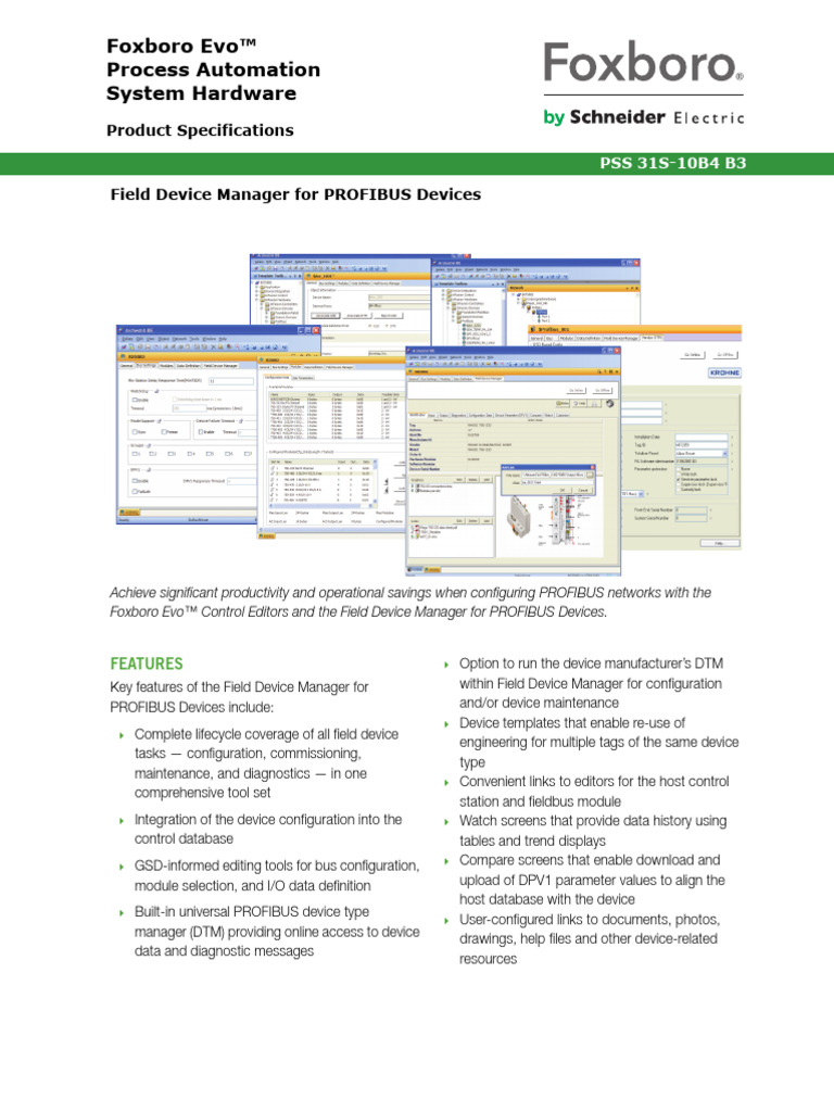 Foxboro Evo™ Process Automation System Hardware: Product Specifications | PDF | Parameter ...