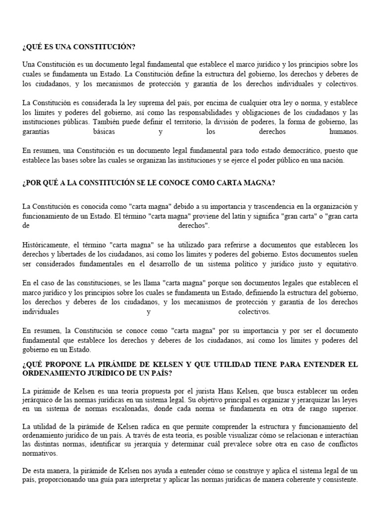 QUÉ ES UNA CONSTITUCIÓN | PDF | Constitución | Gobierno