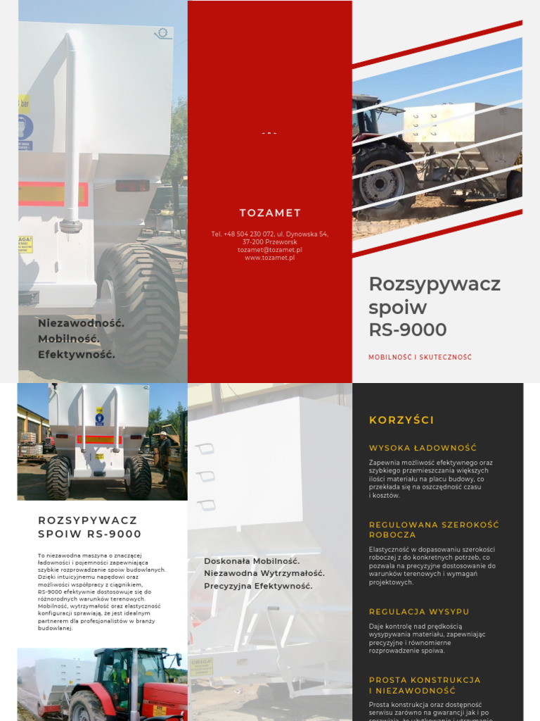 Broszura rozsypywacz TOZAMET RS-9000 | PDF