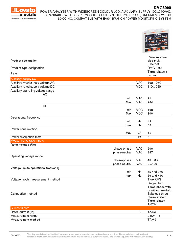 DMG8000_20240406 | PDF | Alternating Current | Electrical Engineering
