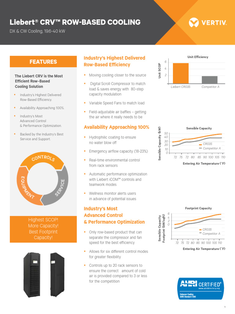 Liebert CRV DX CW Cooling Brochure | PDF | Electrical Engineering ...