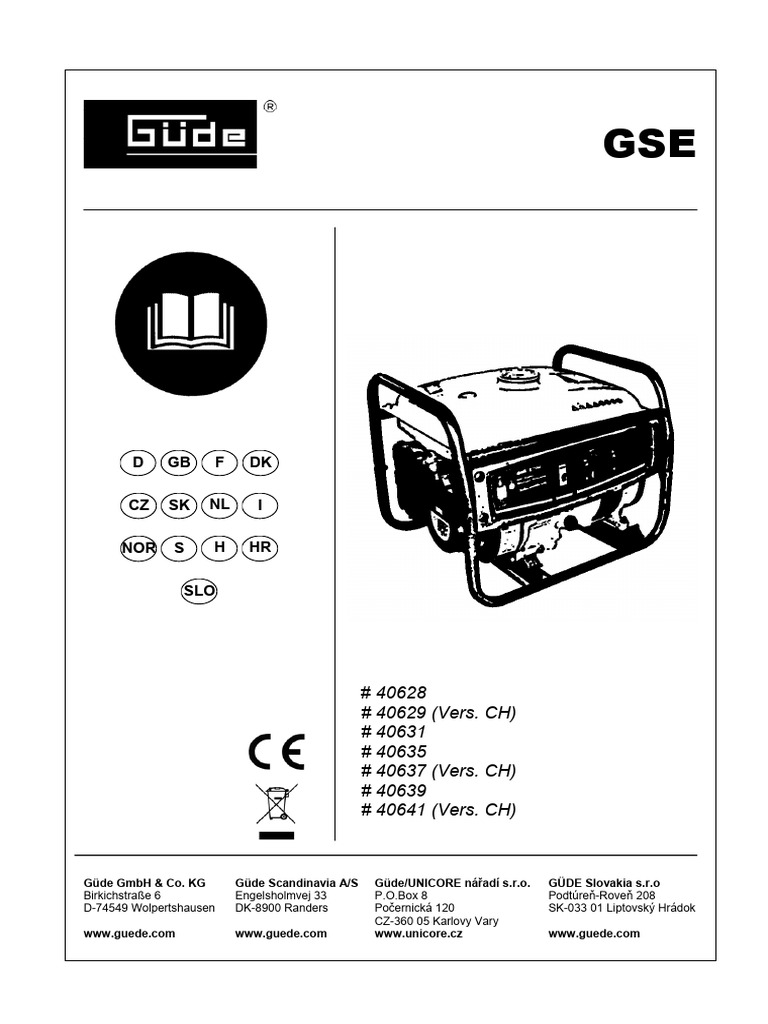 GÜDE Aggregátor GSE 6700 DE | PDF