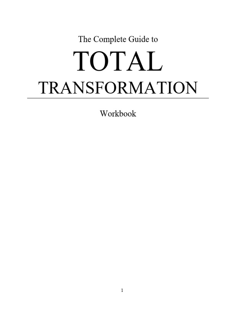 Transformation Workbook ADA | PDF | Motivational | Motivation