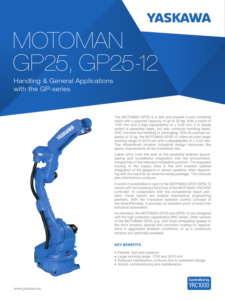 Flyer_Robot_GP25_GP25-12_E_03.2022 | PDF | Robot | Robotics