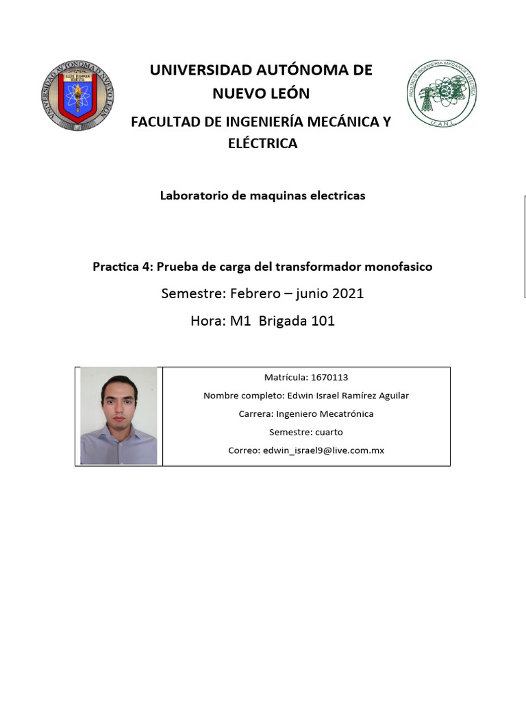 Practica 4 | PDF | Inductor | Transformador