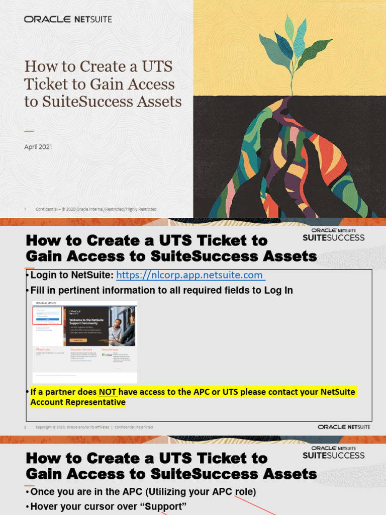 How To Create A UTS Ticket To Gain Access To SuiteSuccess Assets - Rev5 ...