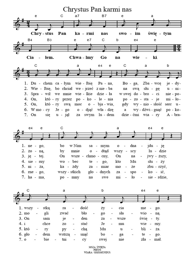 Chrystus Pan Karmi Nas | PDF